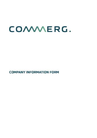 Company Information Form | Commerg